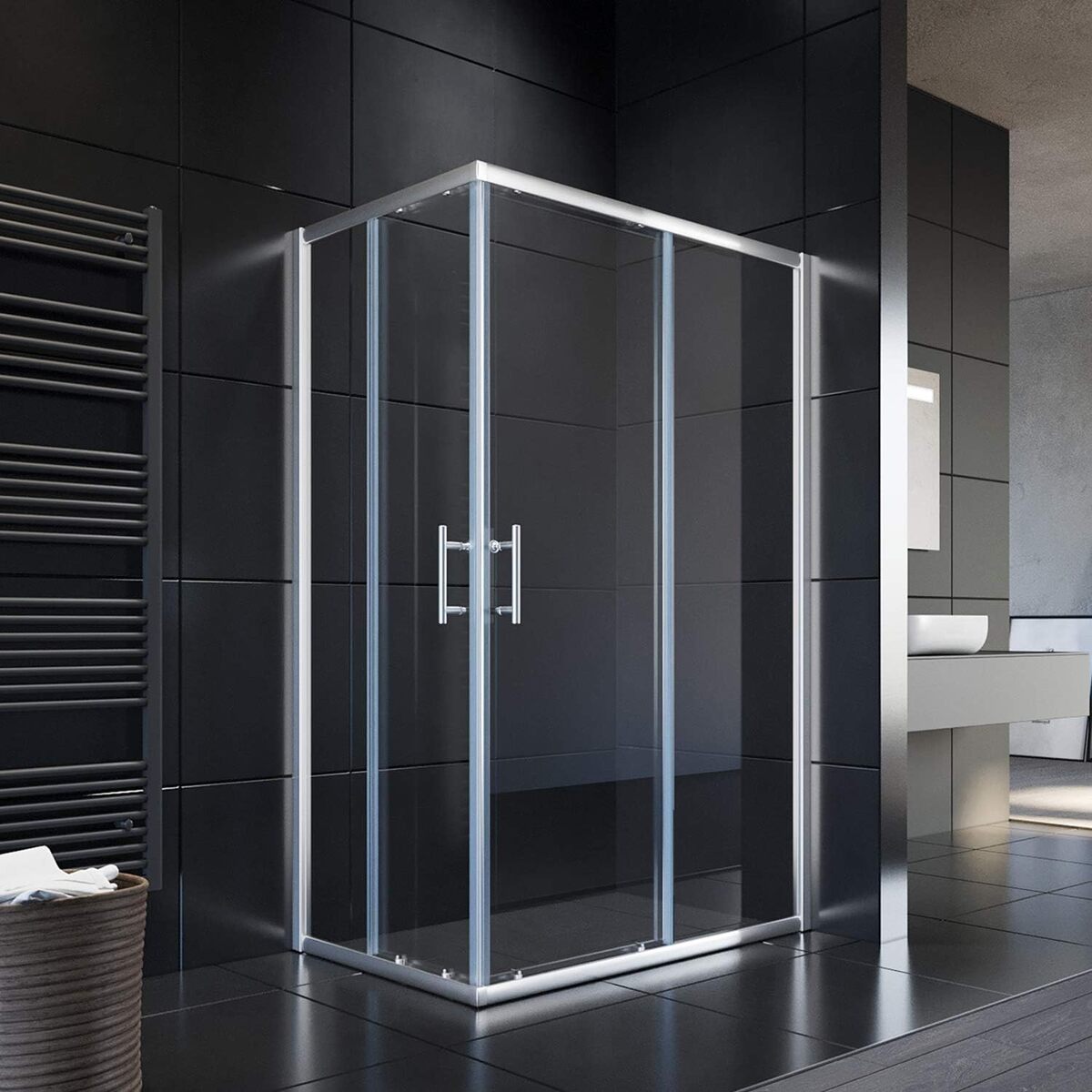 Test de la cabine de douche Glasdeals SPA-FIX double porte coulissante